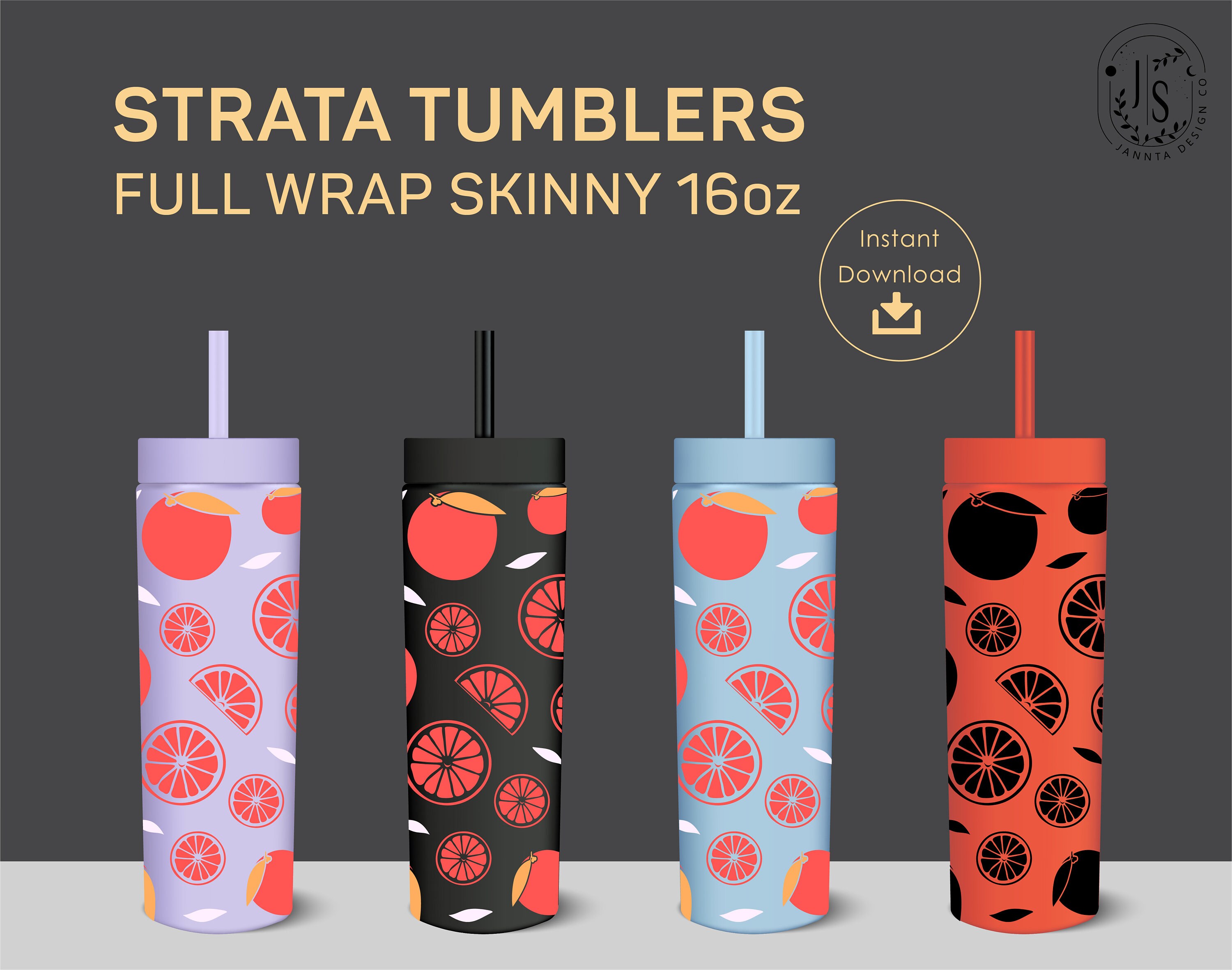 Orange Strata SVG Fruit Strata Cups svg Strata Full Wrap | Etsy