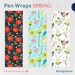 Floral Pen Wrap PNG Rose Pen Cut File Pen Wraps Waterslide Flower ...