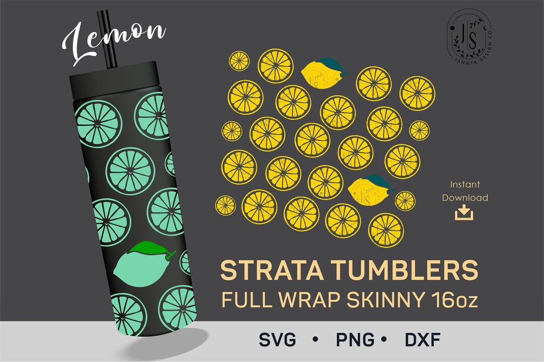 Lemon Strata SVG, Fruit Strata Cups Svg, Strata Full Wrap Svg, Strata ...