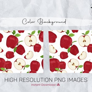 Red Apple 20oz Tumbler Sublimate PNG | Slice Apples Fruit Seamless ...