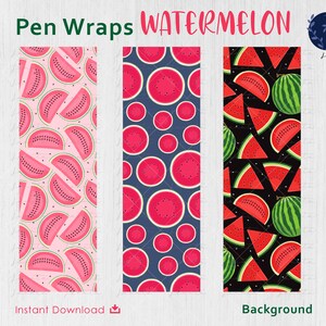 Melon Pen Wrap PNG Watermelon Fruit Pen Cut File Pen Wraps | Etsy