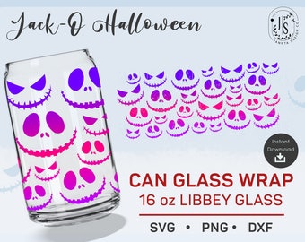 Pumpkin Glass Can Svg - Etsy