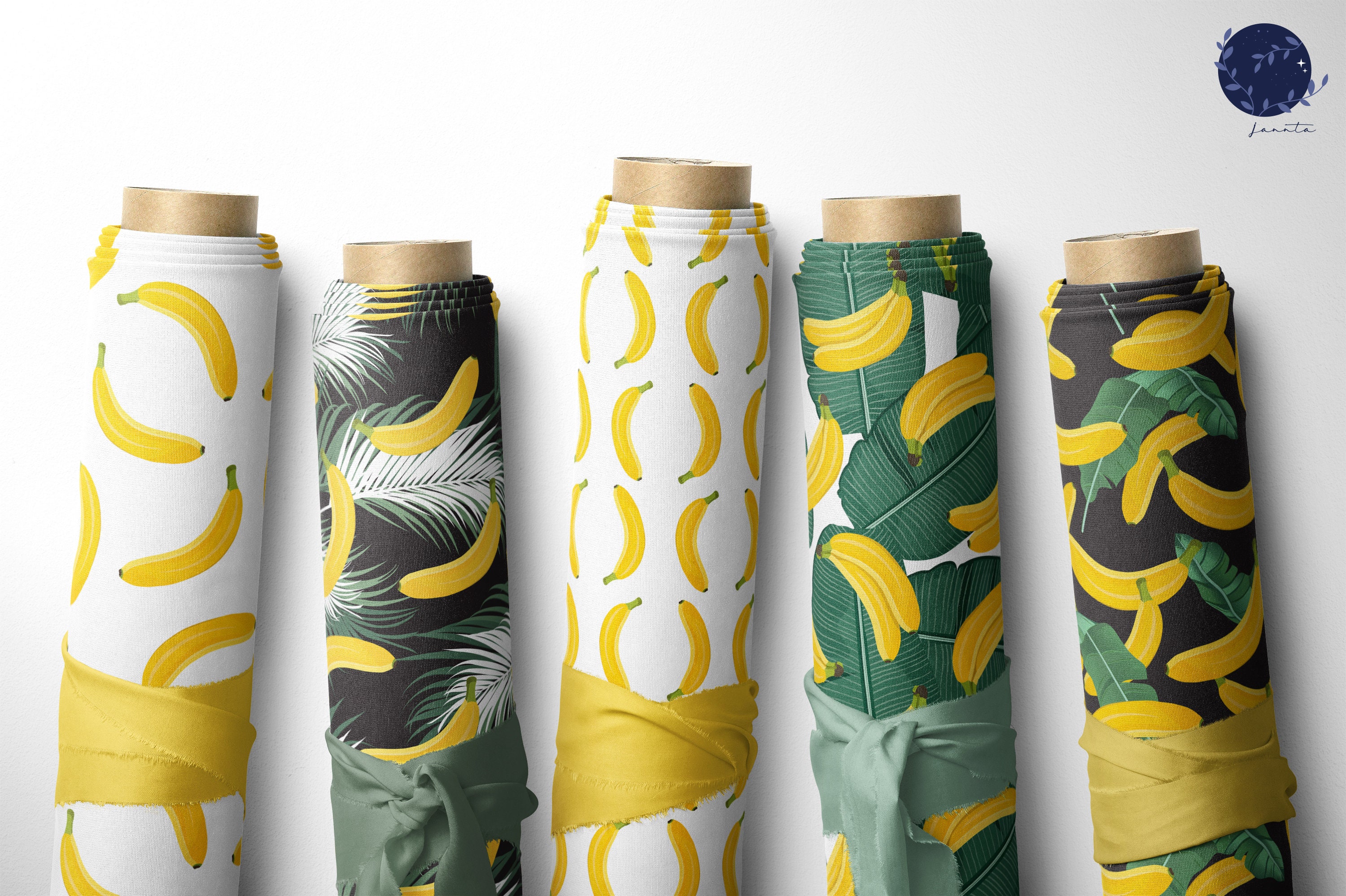 Banana Digital Paper Fruit Set Wrapping Tropical Food - Etsy UK