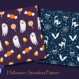 Halloween Digital Paper Pack | Spooky, Gothic Seamless Patterns ...