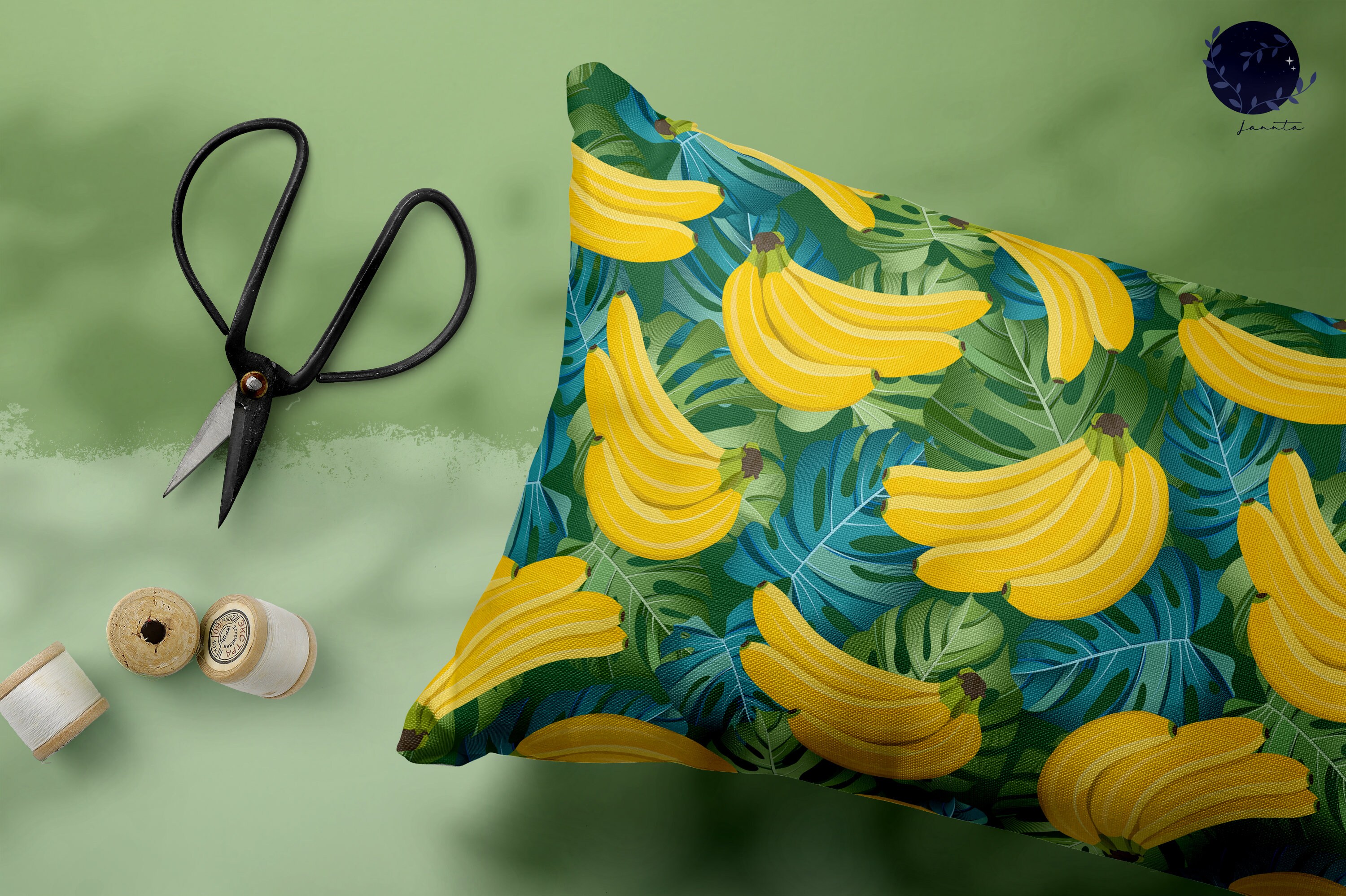 Banana Digital Papers | Tropical Fruit Seamless Patterns (digital ...