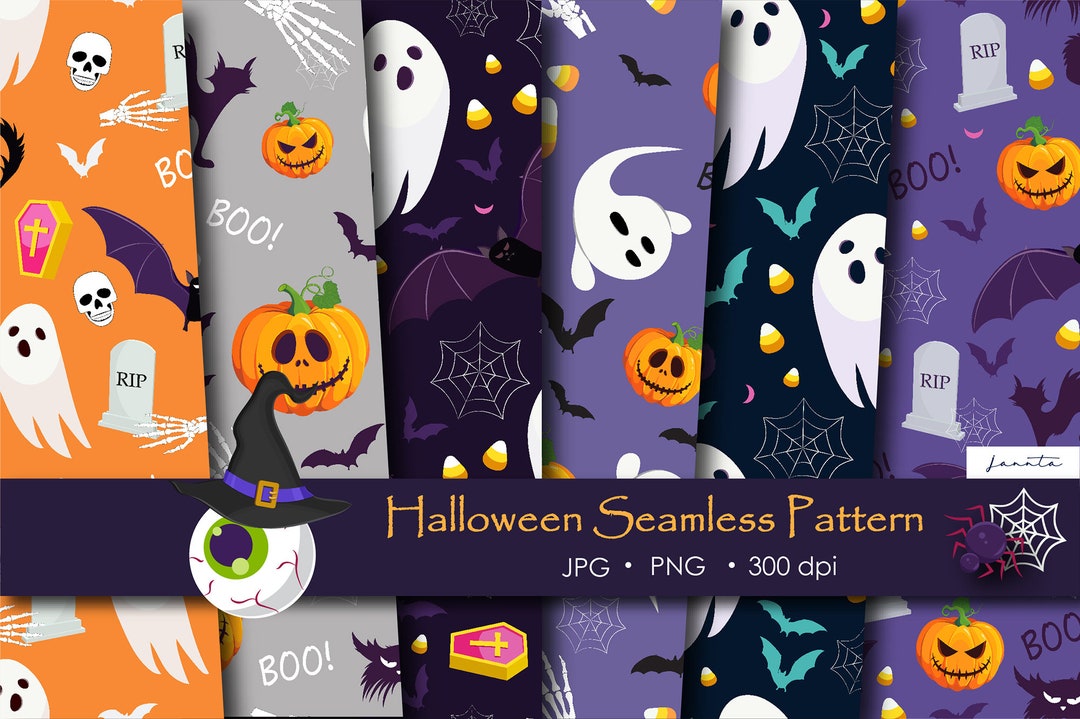 Spooky Halloween Digital Paper Pack | Seamless Pattern (digital ...