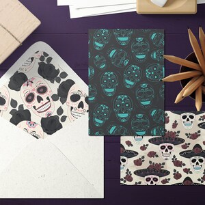 Bundle Halloween Digital Paper Day of the Dead Printable Seamless ...