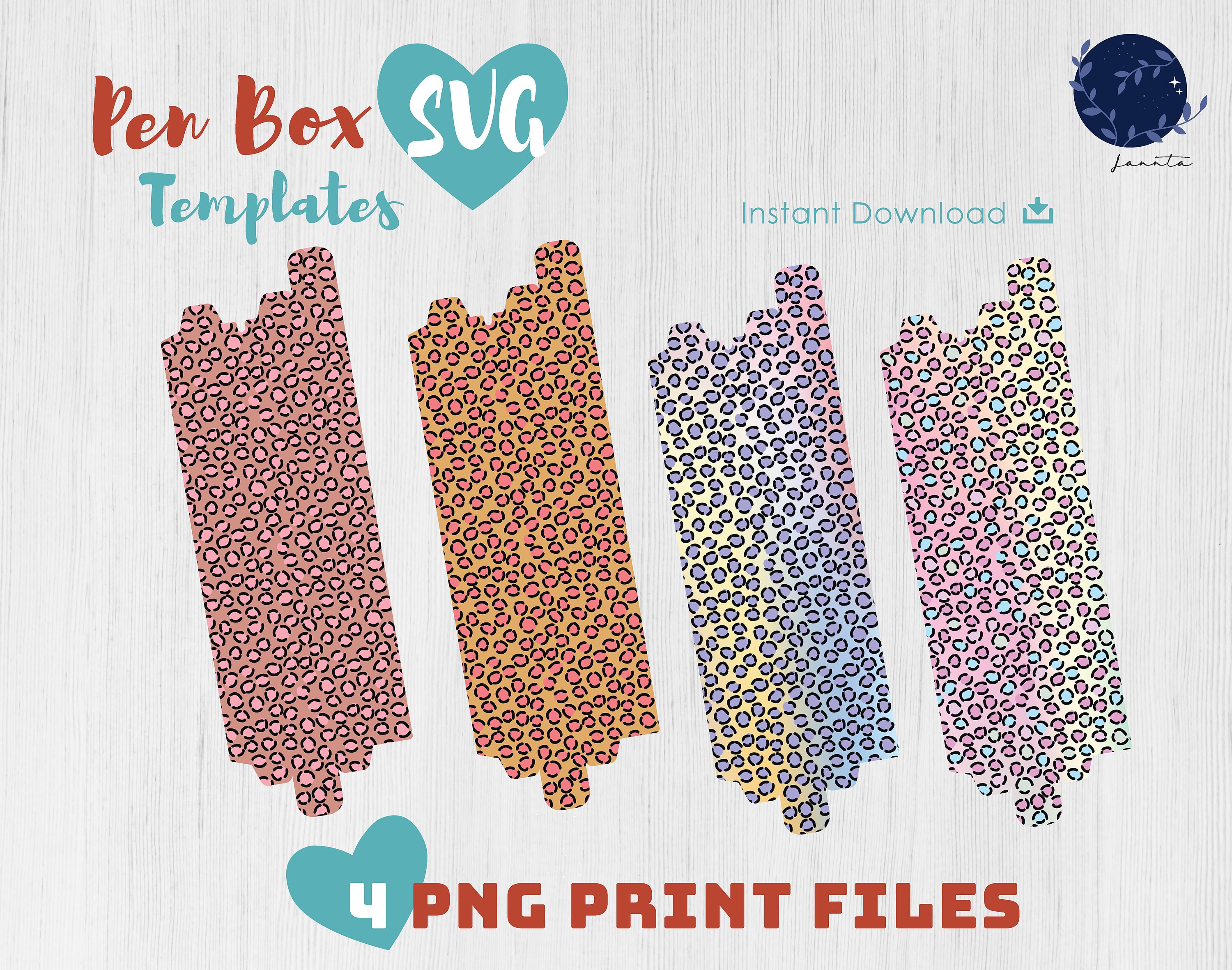 Pen Box SVG Template Window Box Cut File Glitter Pen Box | Etsy India
