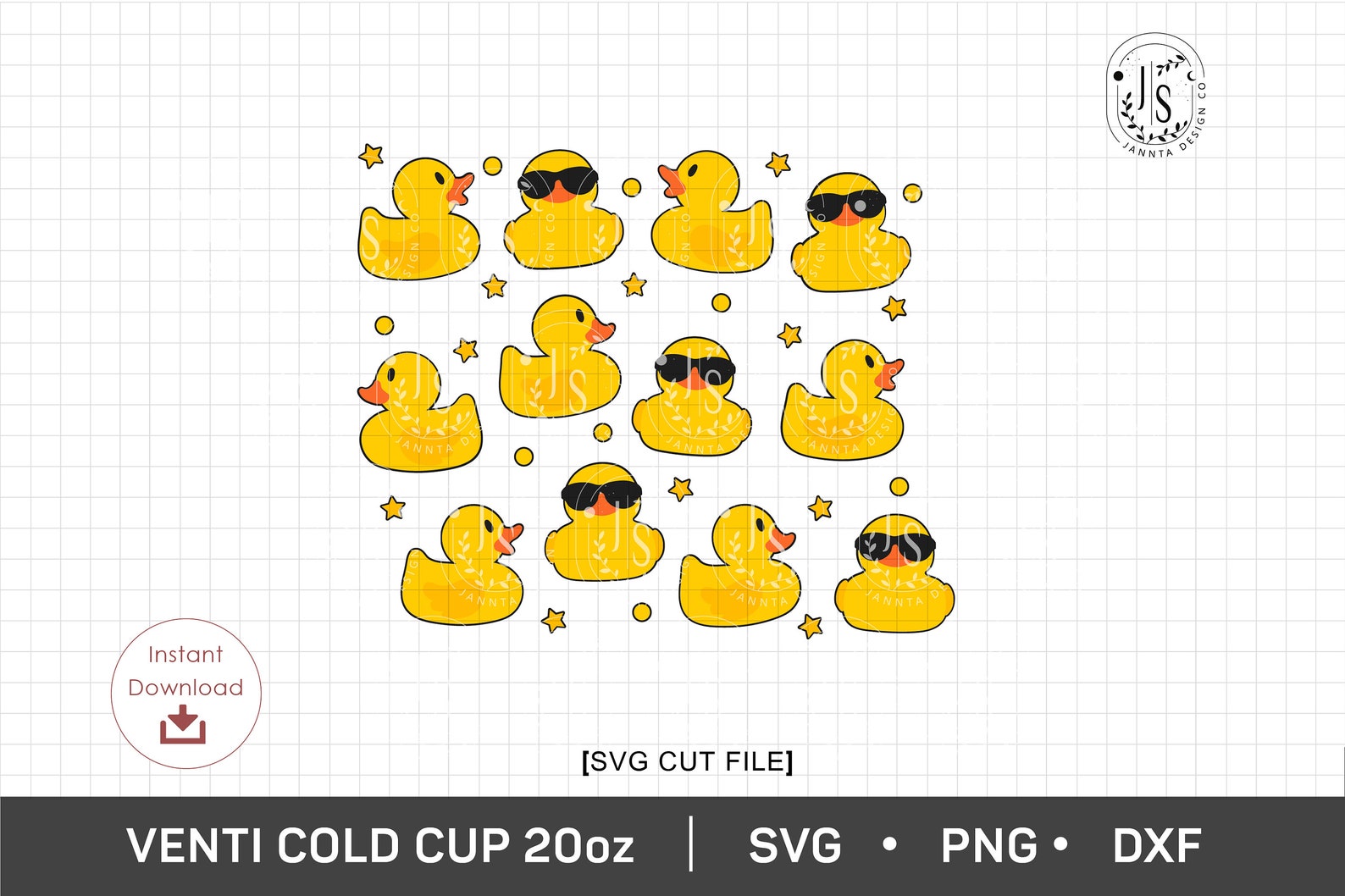 Rubber Duck Svg 20 Oz Skinny Tumbler Happy Duckie Full Wrap Etsy