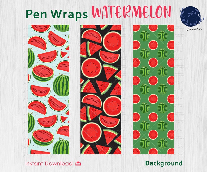 Melon Pen Wrap PNG Watermelon Fruit Pen Cut File Pen Wraps - Etsy