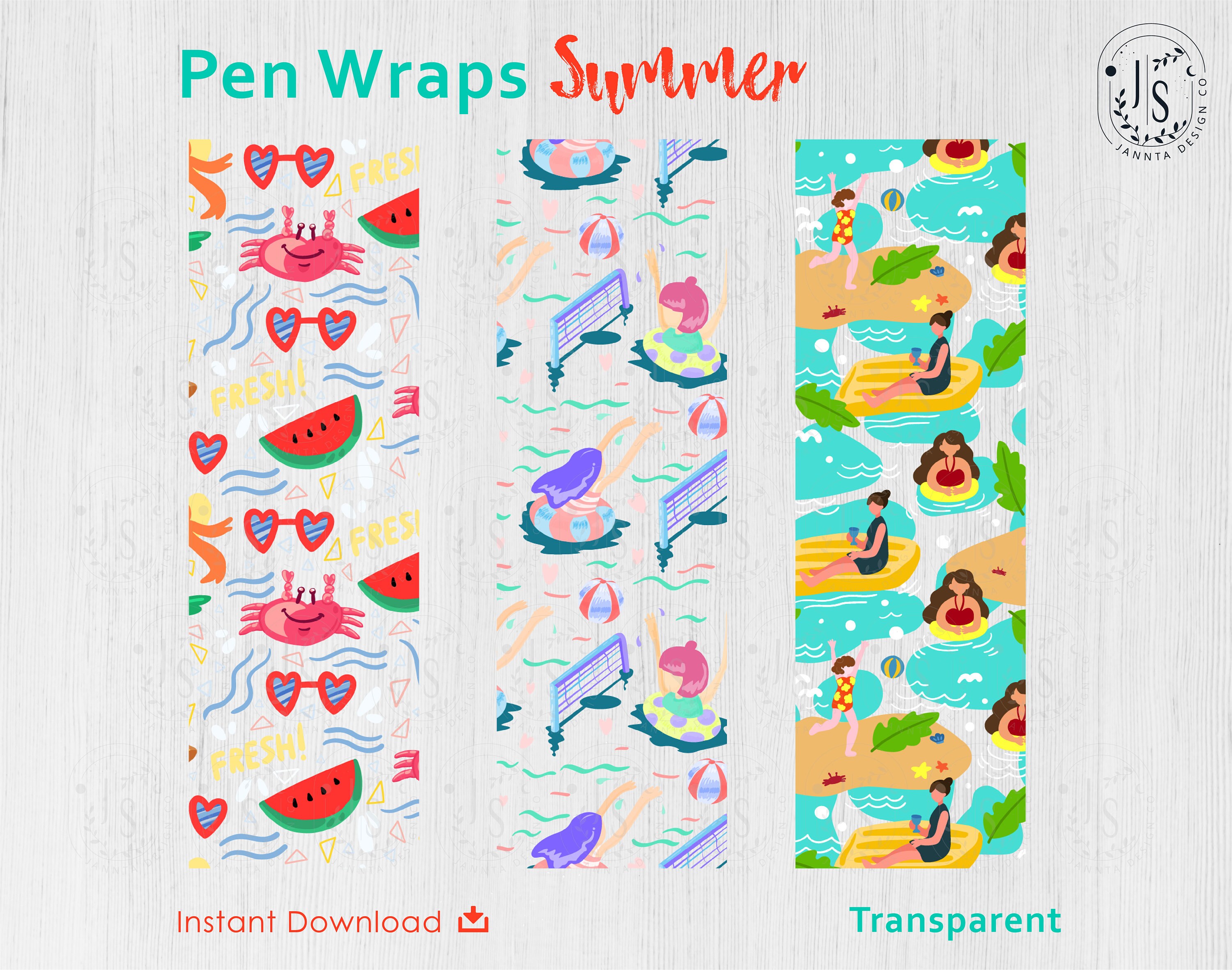 Summer Beach Pen Wrap PNG Vacation Travel Pen Wraps Png - Etsy