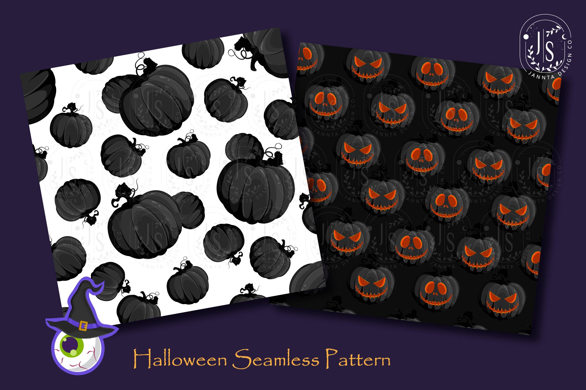 Halloween Digital Paper Pumpkin Digital Papers Pack | Etsy