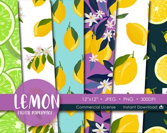 Pineapple Digital Paper Pack Papers Pattern Fruit Set - Etsy