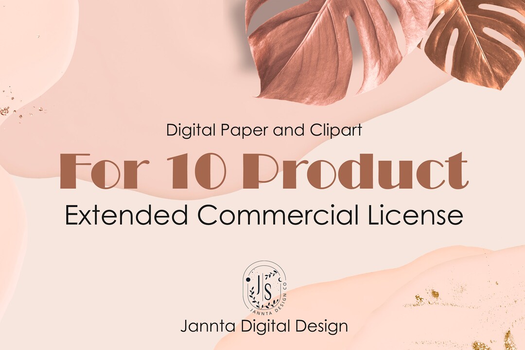 Extended Commercial License, Digital Paper and Clipart for 10 Items - Etsy