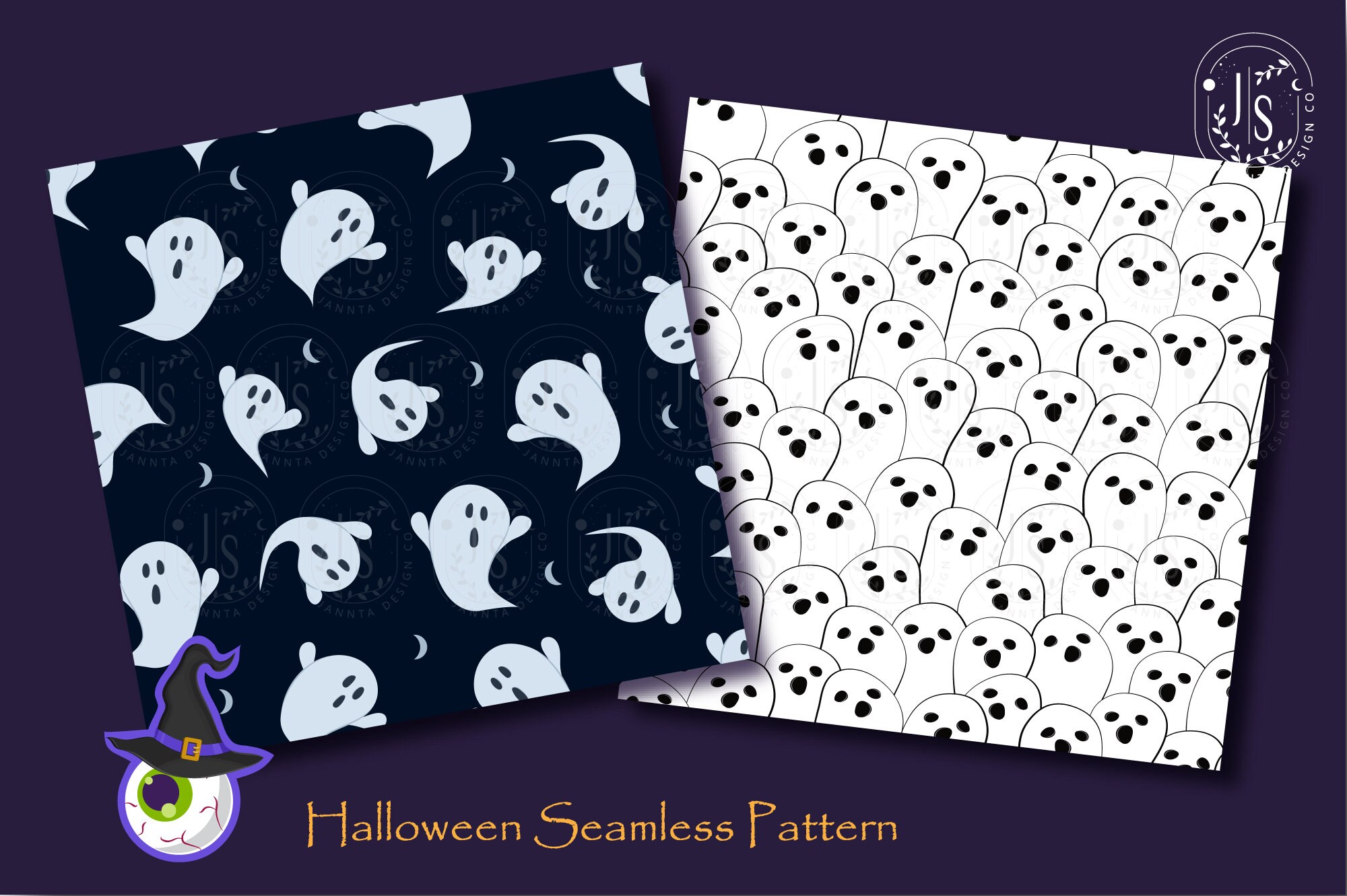 Halloween Digital Paper Spooky Cat Digital Papers Pack | Etsy