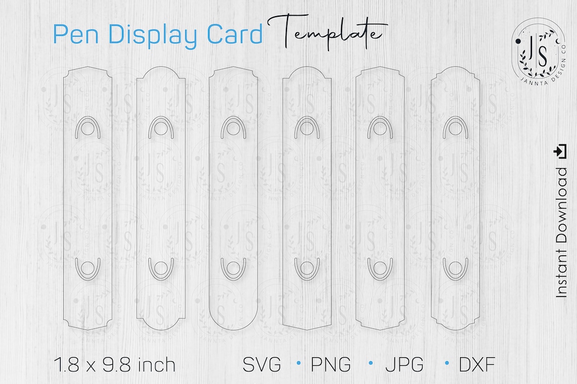 Bundle Pen Display Card SVG and Pen Box Template Epoxy | Etsy