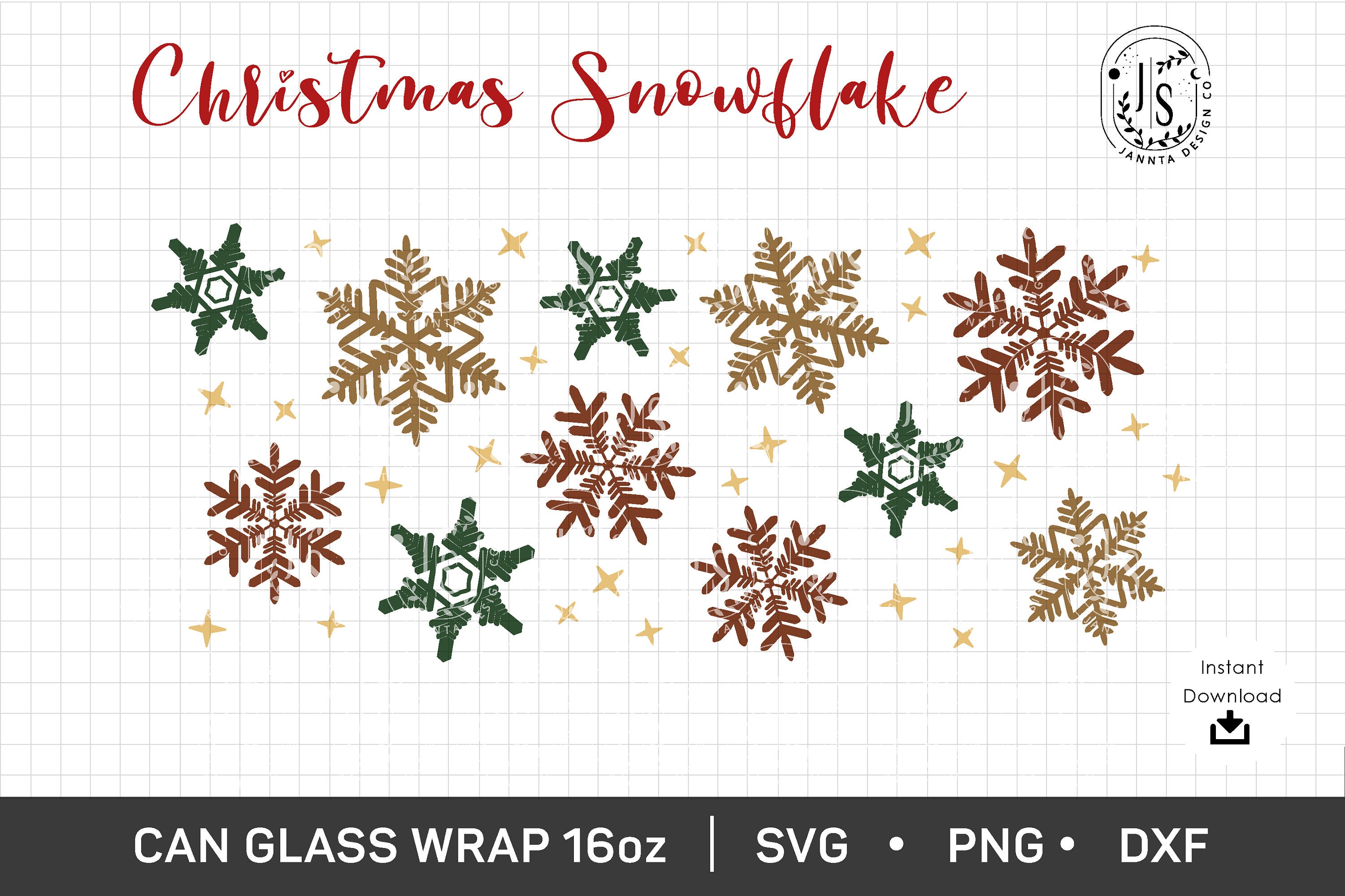 Snowflakes SVG 16oz Can Glass Christmas Svg Snowflake Beer - Etsy