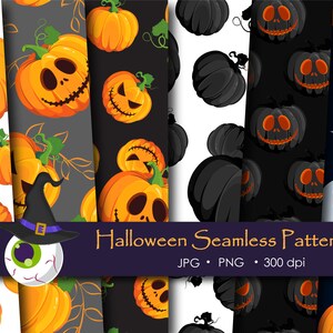 Halloween Digital Paper | Pumpkin Digital Papers Pack | Halloween ...