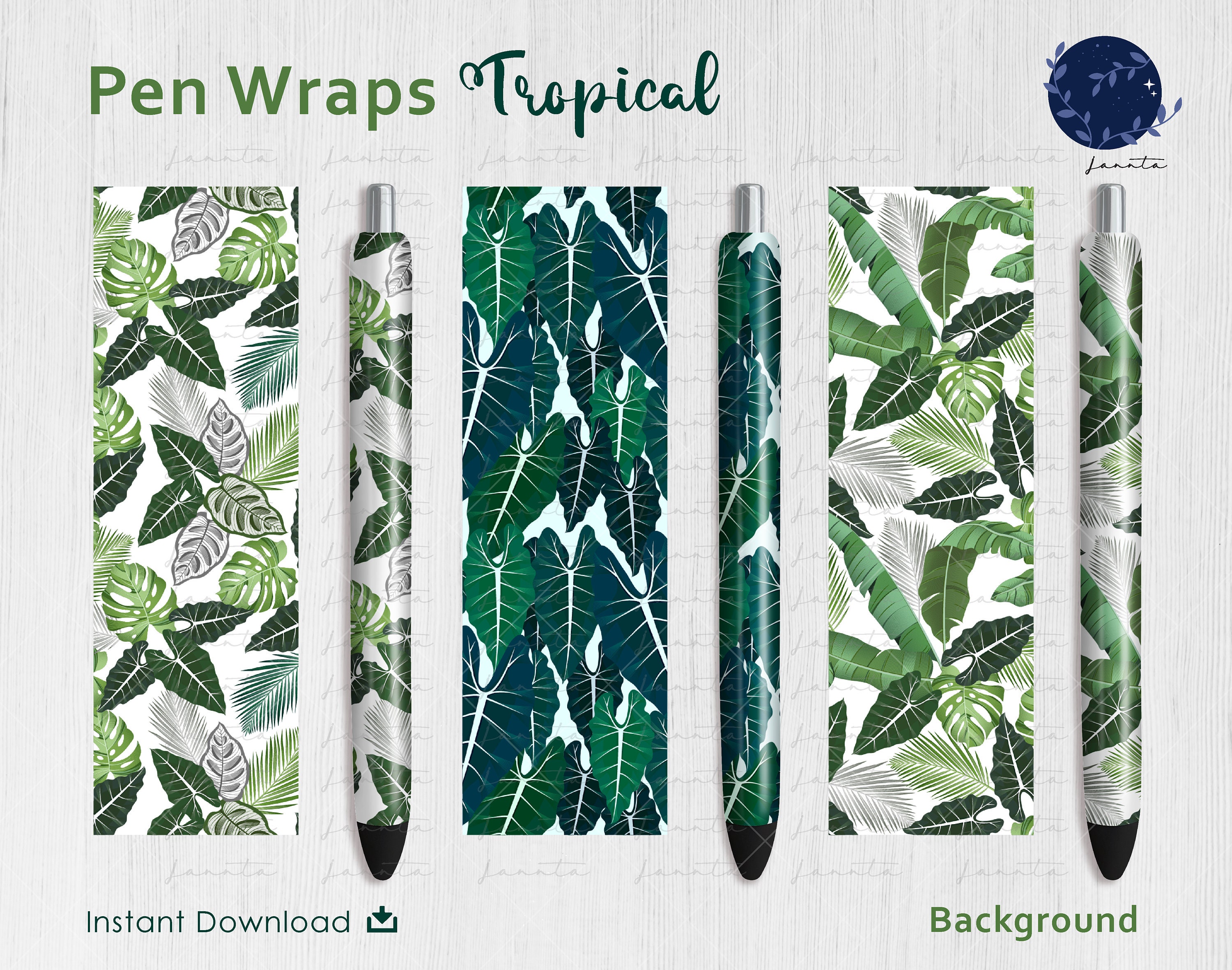 Tropical Leave Pen Wrap PNG Leaf Pen Wraps Png Plant Wrap - Etsy