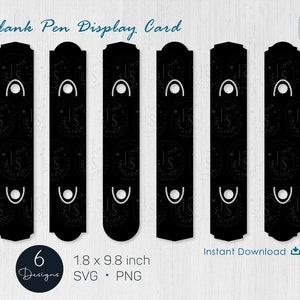 Epoxy Pen Display Card SVG | Glitter Pen Care Template | Pen Card ...