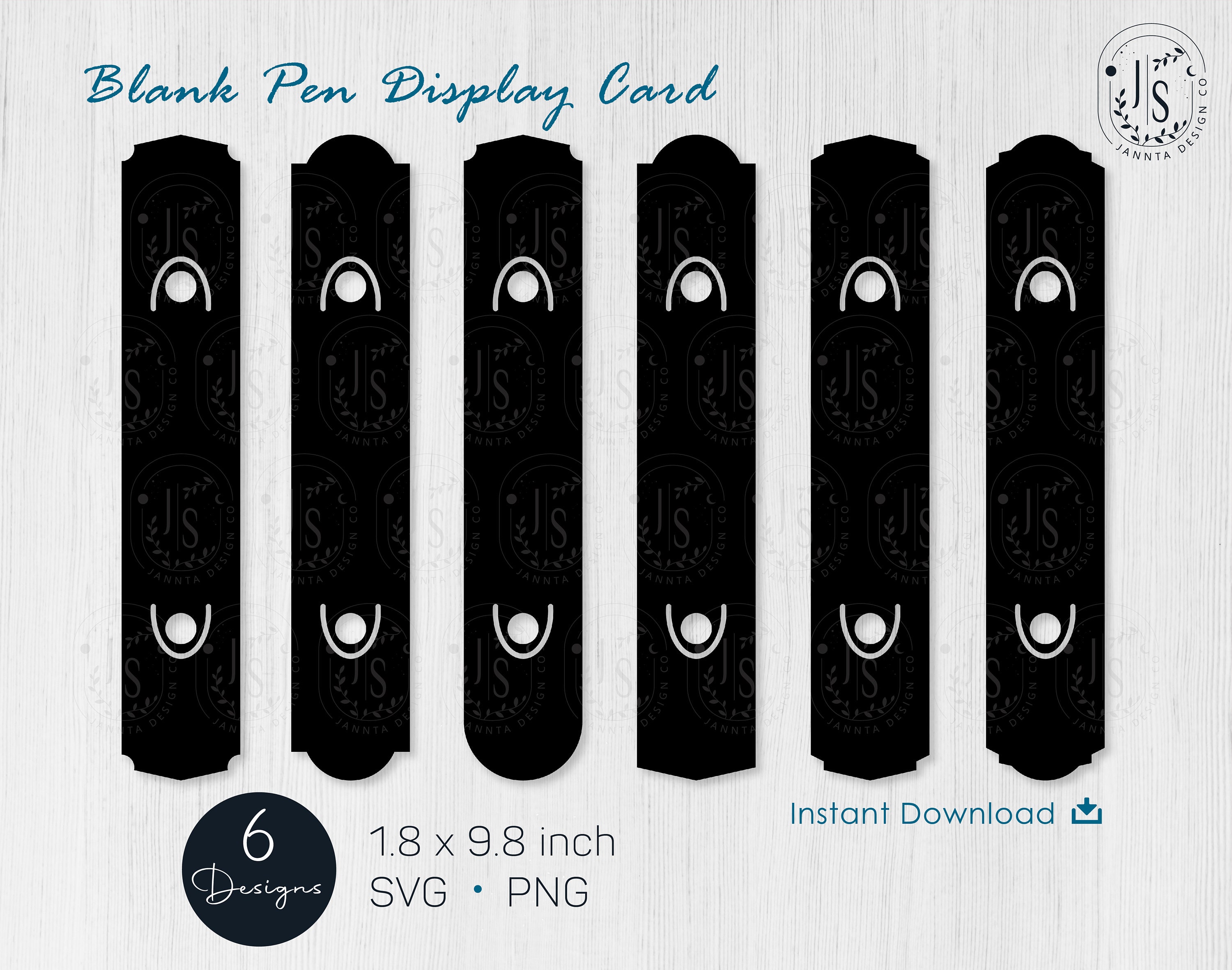 Epoxy Pen Display Card SVG Glitter Pen Care Template Pen - Etsy