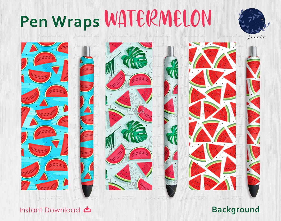 Watermelon Pen Wrap PNG Melon Fruit Pen Cut File Pen Wraps - Etsy