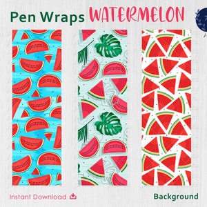 Watermelon Pen Wrap PNG | Melon Fruit Pen Cut File | Pen Wraps ...