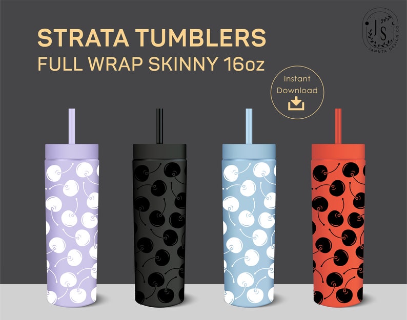 Cherry Strata SVG Fruit Strata Cups Svg Strata Full Wrap | Etsy