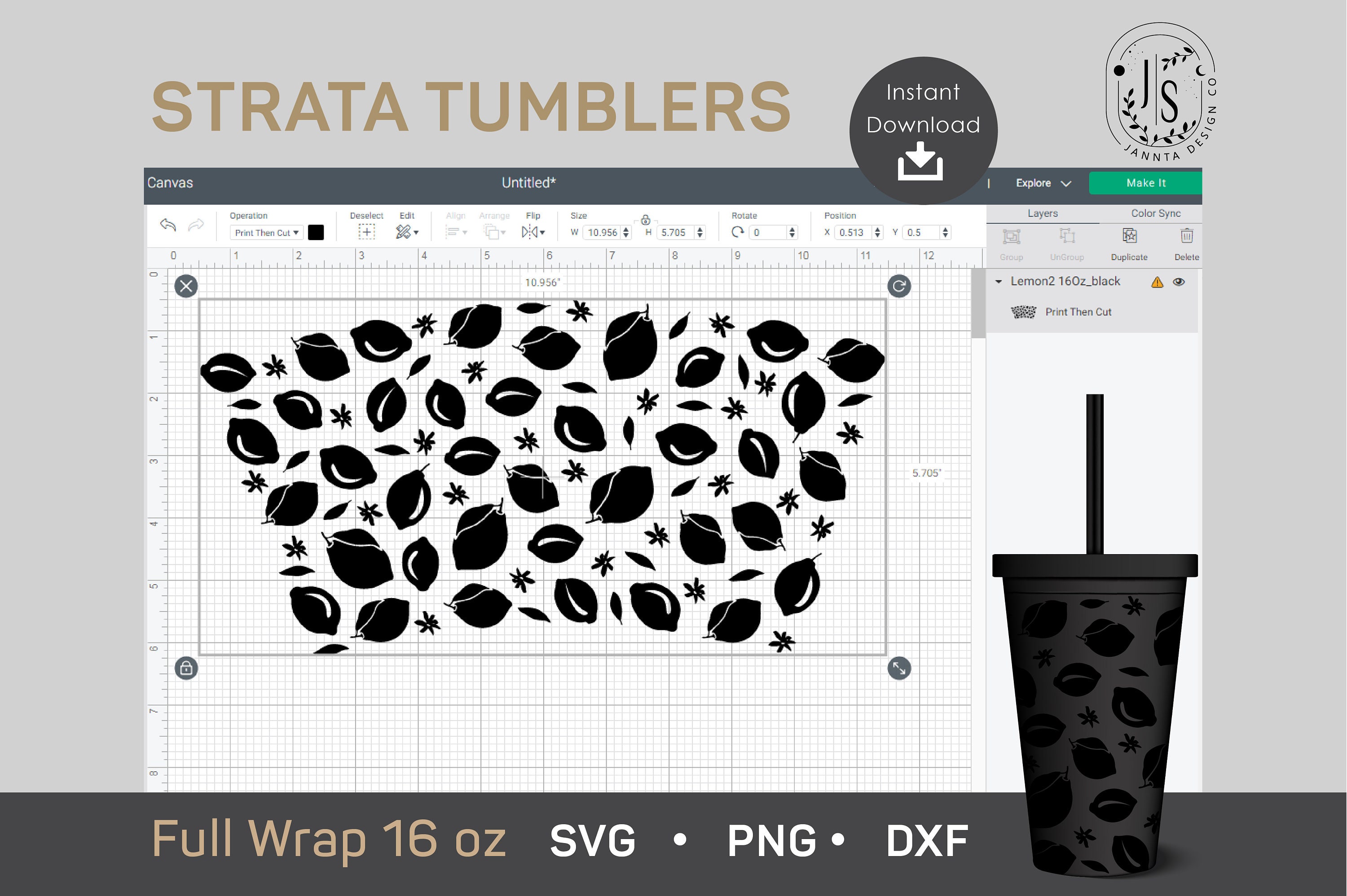 Lemon Strata SVG Fruit Strata Cups Svg Strata Full Wrap Svg | Etsy