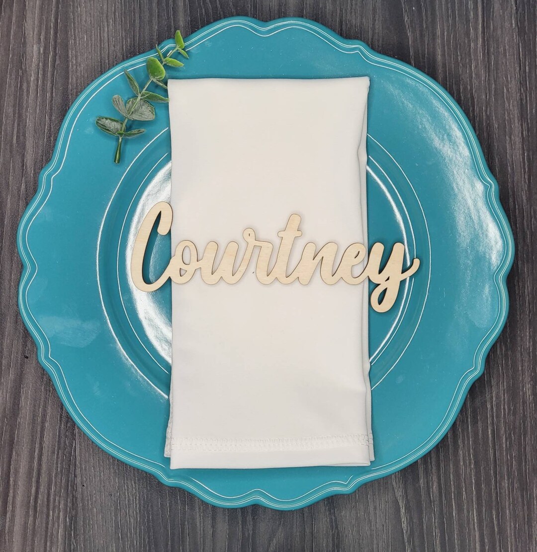 Wood Name Place Setting Place Cards Wedding Place Cards Dinner Party ...