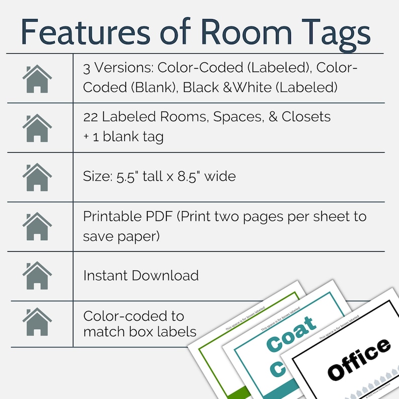 Moving Box Labels, Moving Labels, Box Labels, Box Inventory, Printable ...