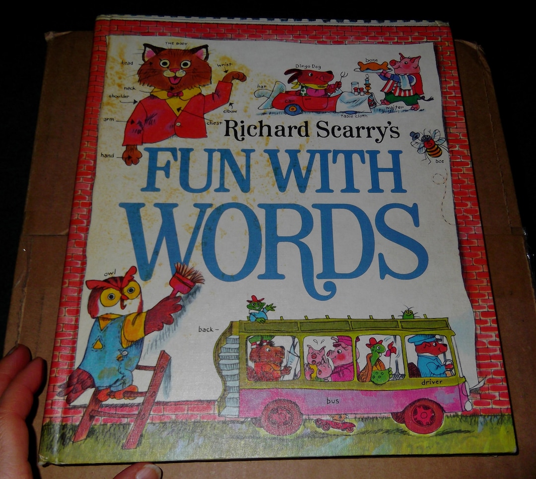 1971 Richard Scarry's Fun With Words Hardcover Storybook Dictionary ...