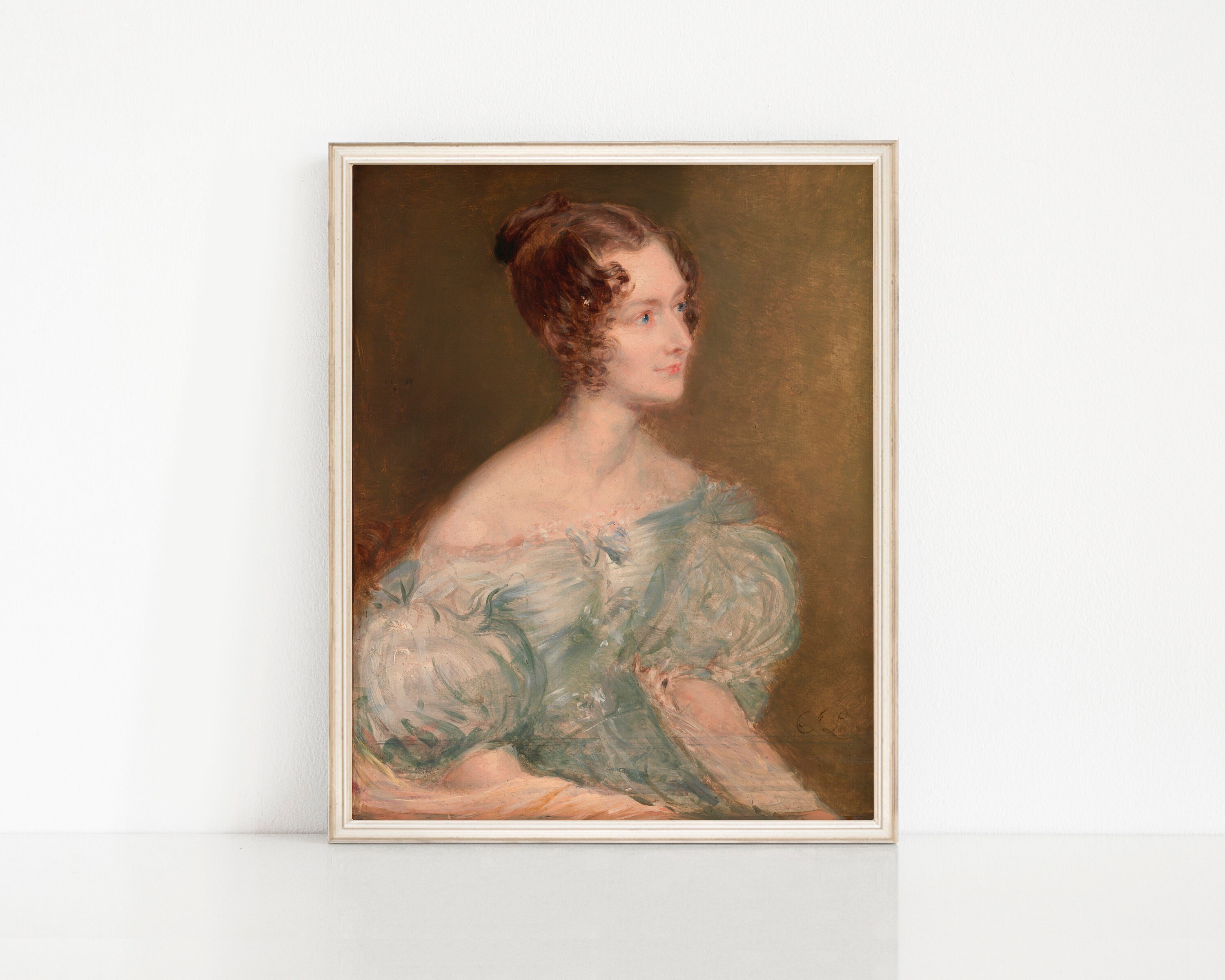 ALICE Portrait Art Print, Vintage Painting, Vintage Art Print ...