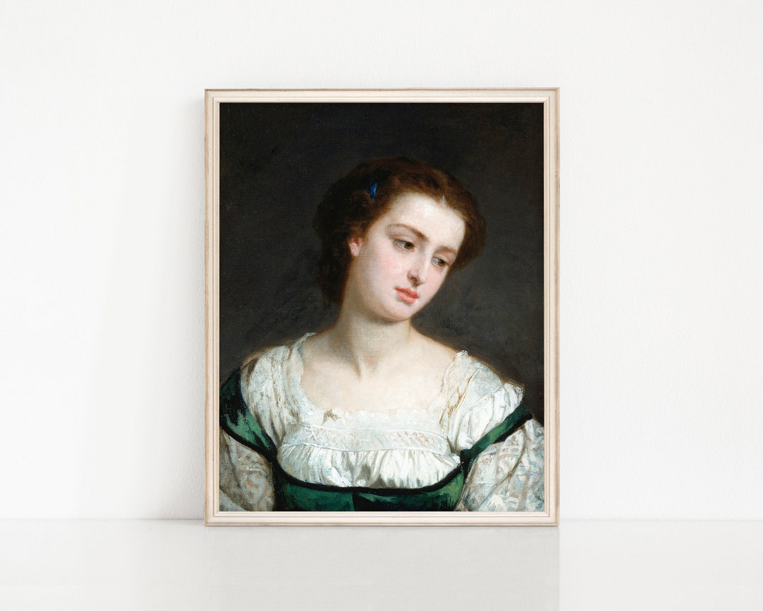 JANE • Portrait Art Print, Vintage Painting, Vintage Art Print ...