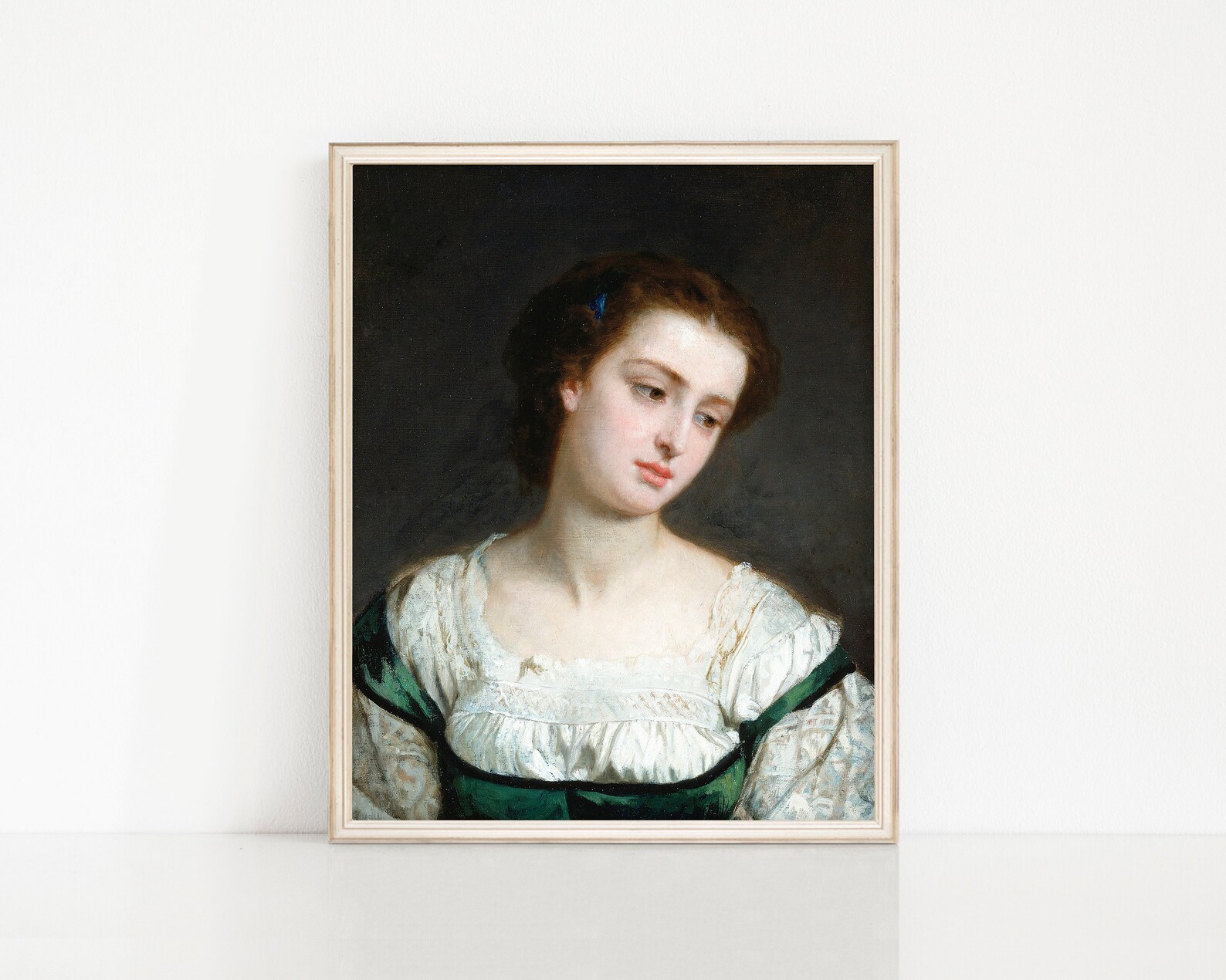 JANE Portrait Art Print, Vintage Painting, Vintage Art Print, Printable ...