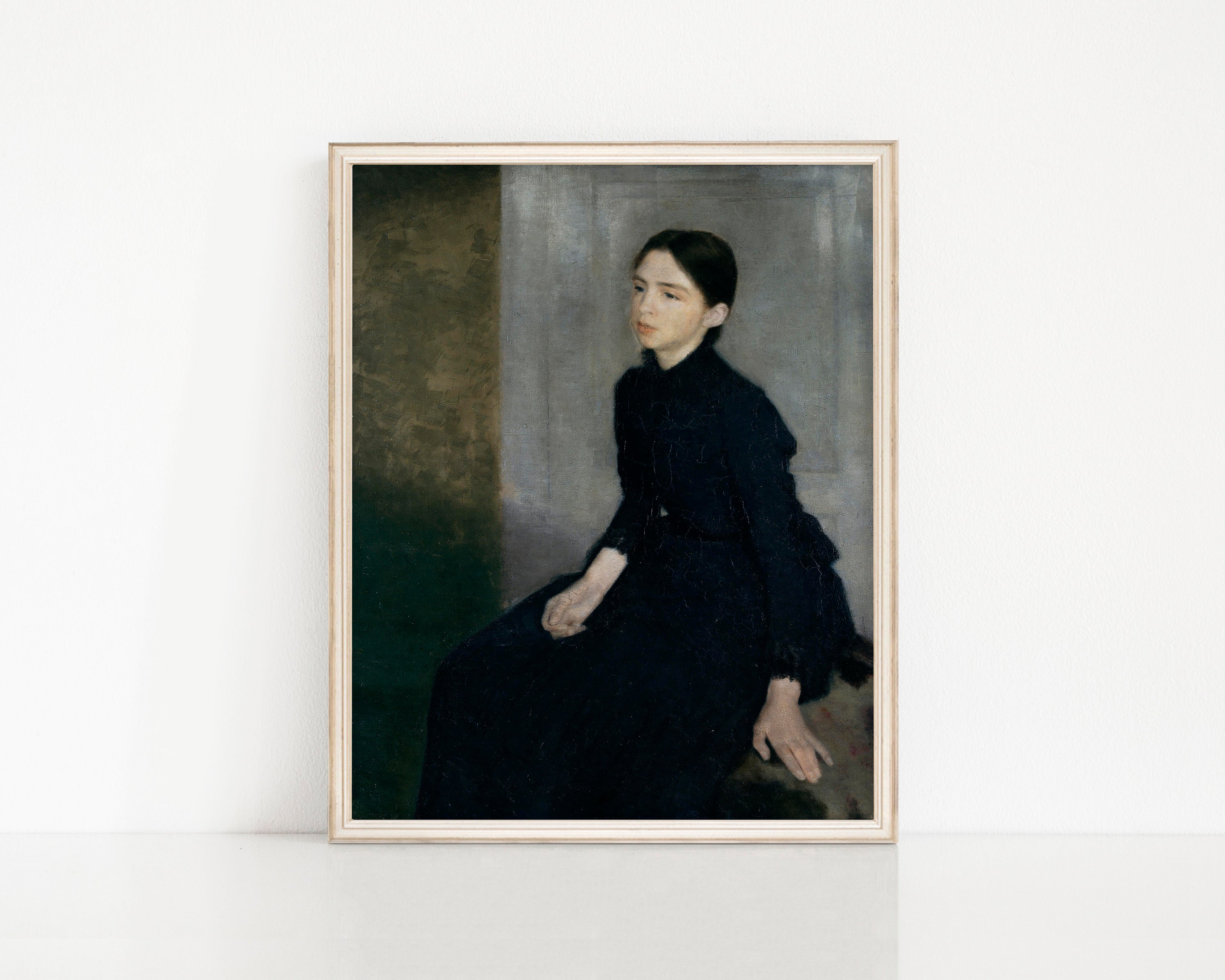 ANNA Portrait Art Print Vintage Painting Vintage Art - Etsy