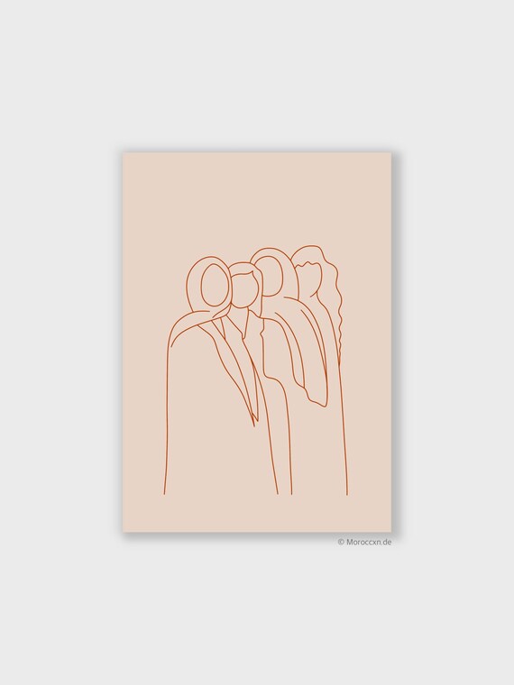 Line Art Sisters | Etsy
