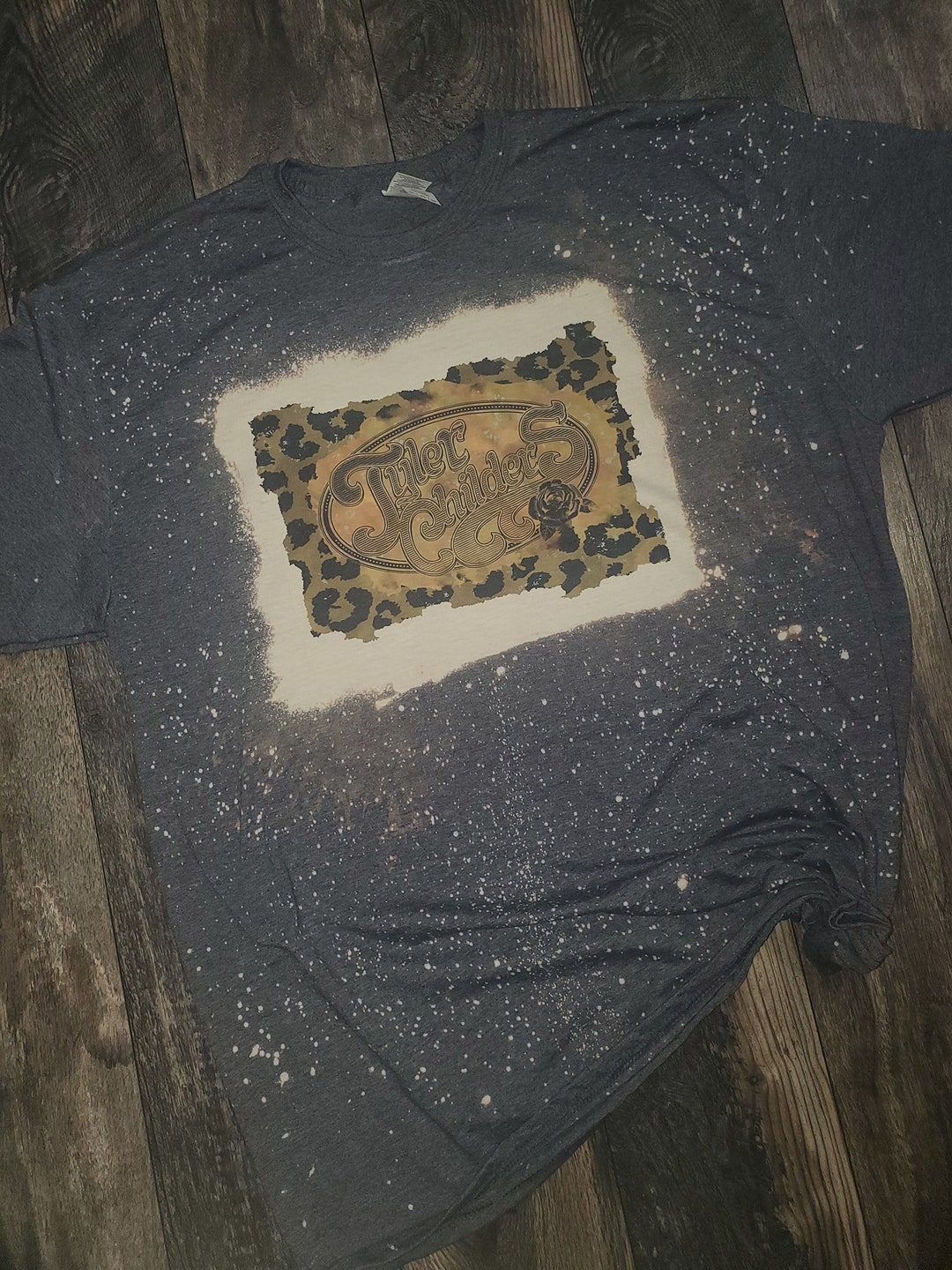 Tyler Childers / Country Music / Leopard Print / Bleached T - Etsy