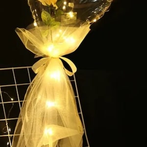 Led Light up Balloon Rose Bouquet - Etsy