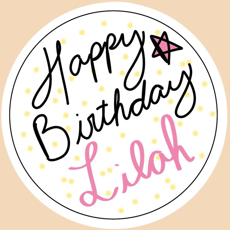 CUSTOM Birthday Stickers - Etsy
