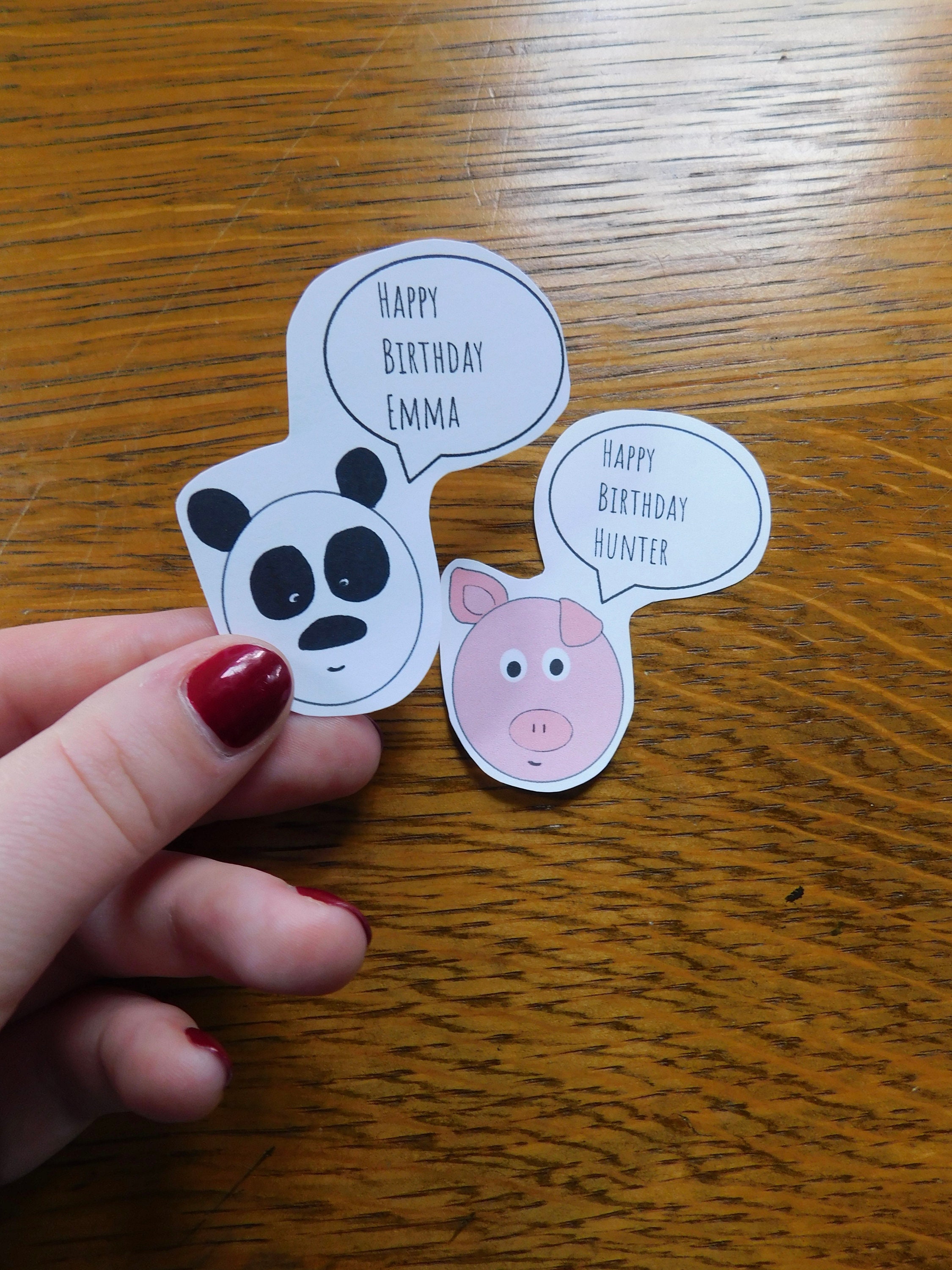 CUSTOM Birthday Stickers - Etsy