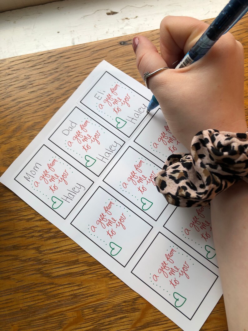 CUSTOM Gift Tag Sheets - Etsy