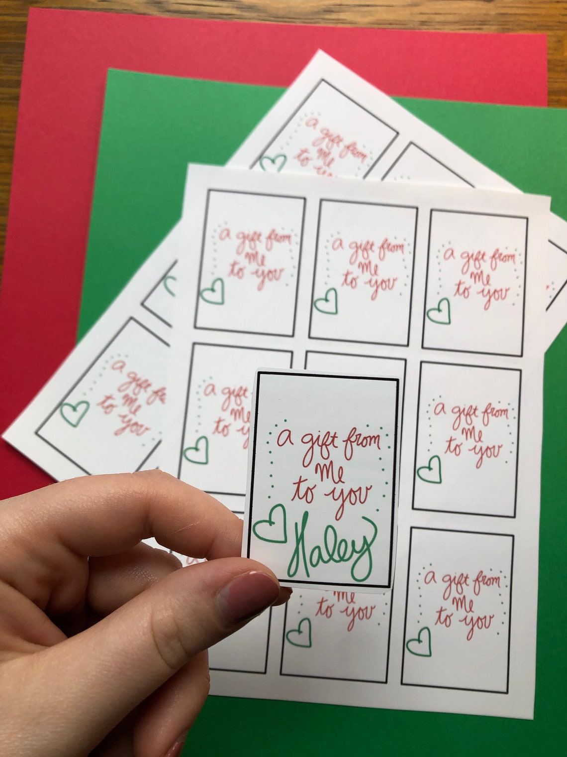 CUSTOM Gift Tag Sheets - Etsy