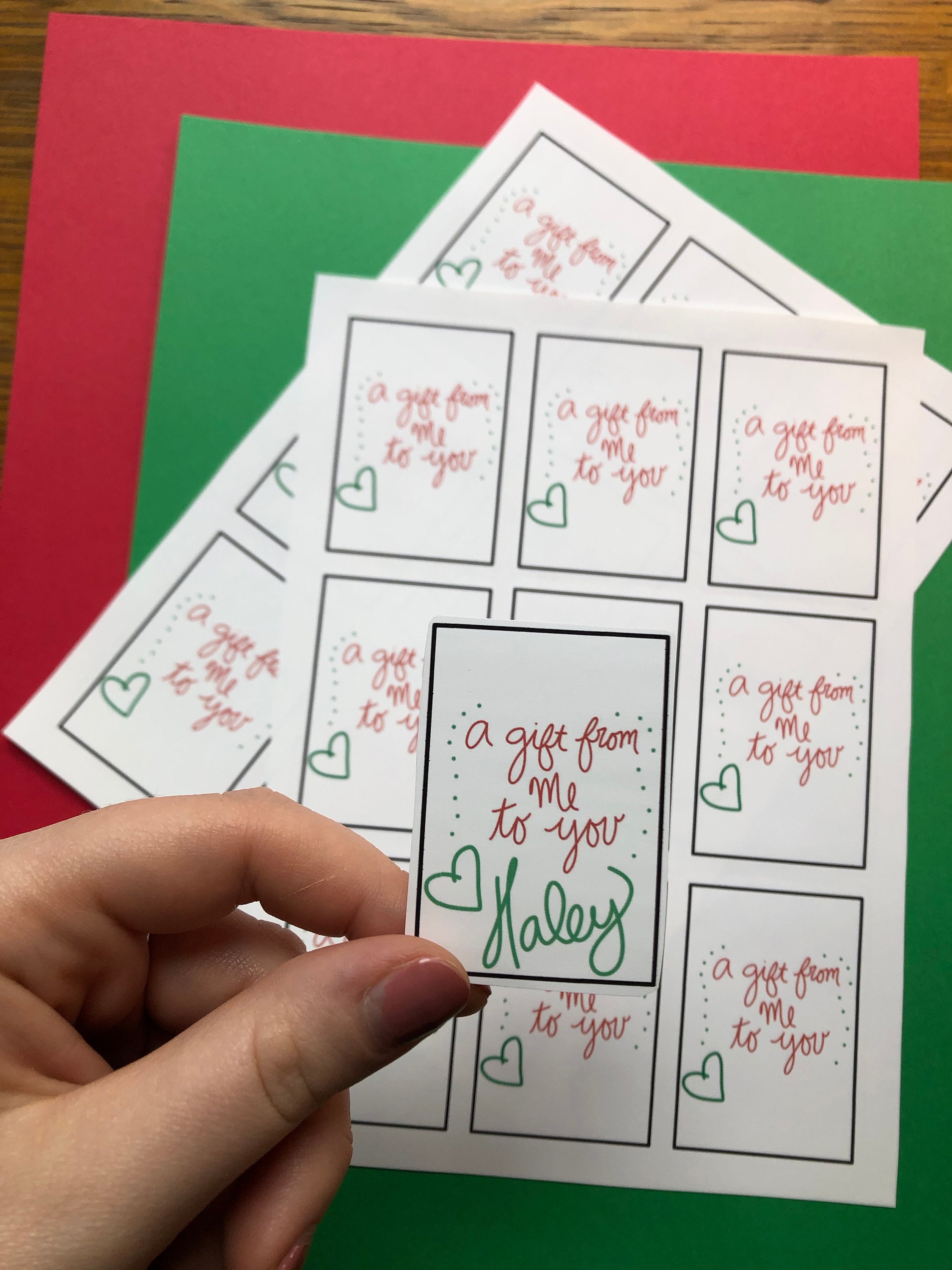 CUSTOM Gift Tag Sheets - Etsy