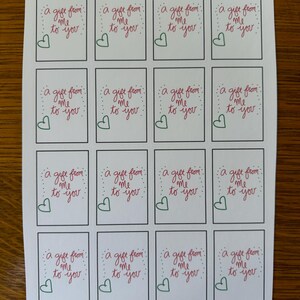 CUSTOM Gift Tag Sheets - Etsy