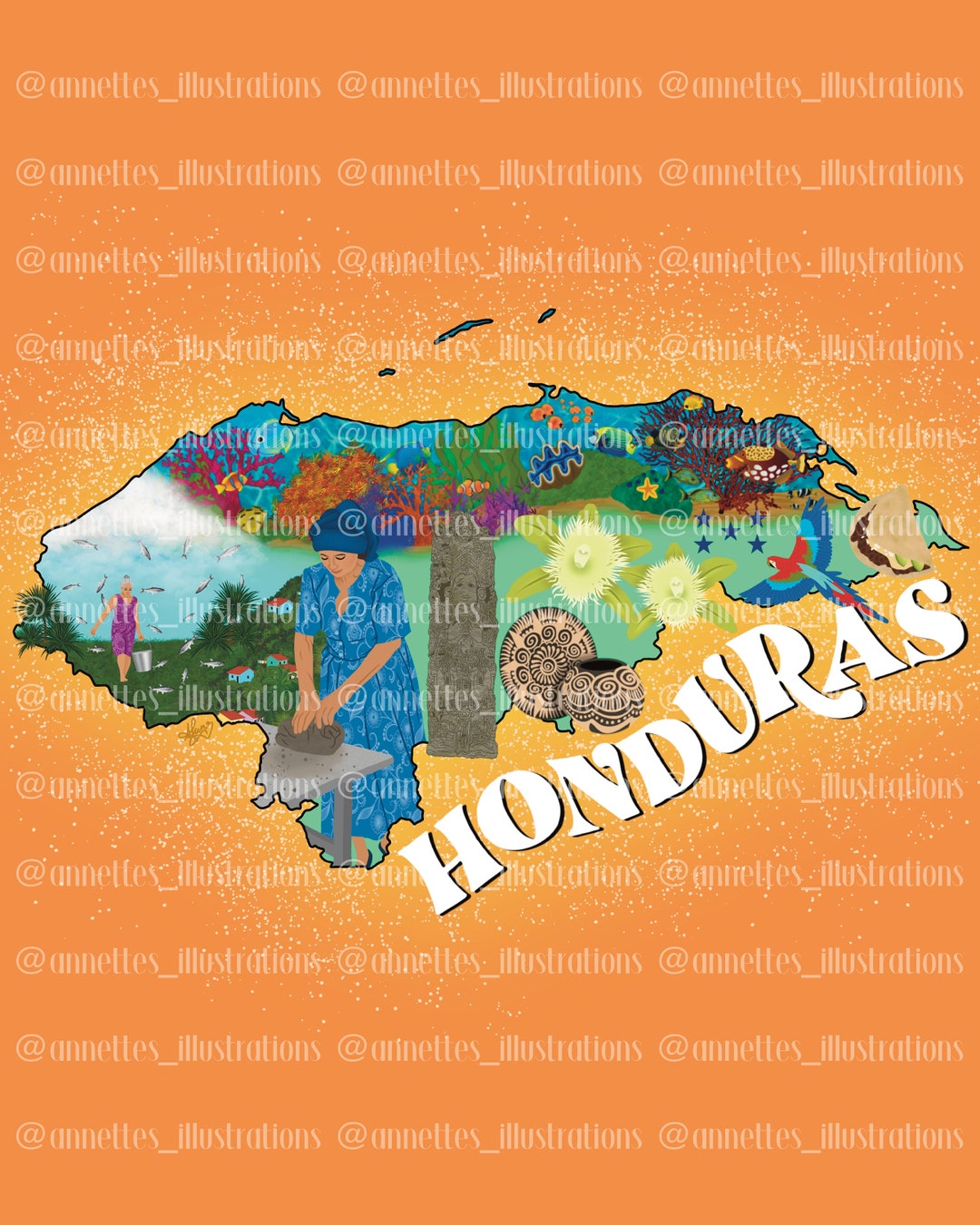 Honduras Art: Collection 3 NEW DIGITAL DOWNLOAD - Etsy