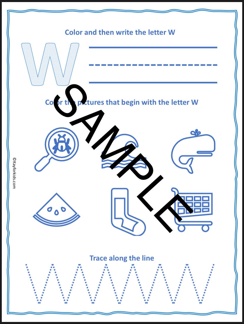 Pre-k and Kindergarten Printable Alphabet Workbook - Etsy