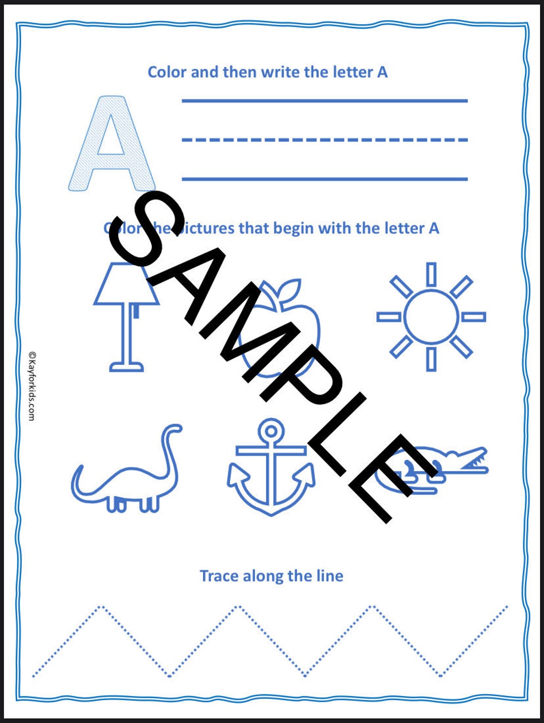 Pre-k and Kindergarten Printable Alphabet Workbook - Etsy