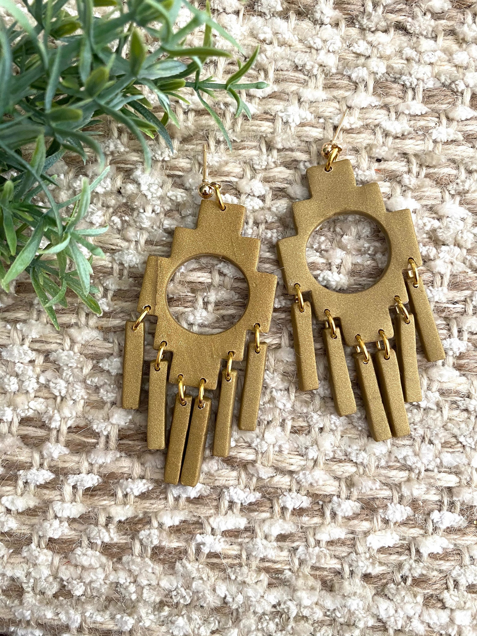 The Aztec Clay Earring Aztec Earrings Polymer Clay Earrings | Etsy