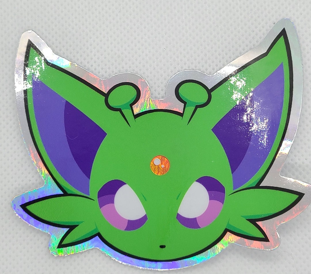 Alien Espeon Holo Vinyl Sticker - Etsy